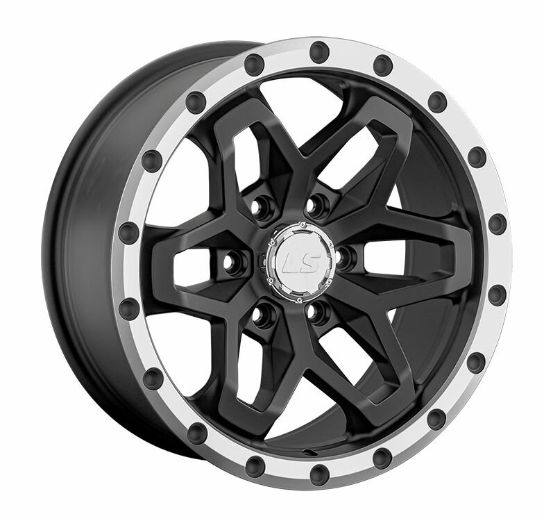 Колесный диск LS LS1350 18x9" PCD6x139,7 ET15 D106,1 черный матовый с проточенным ободом