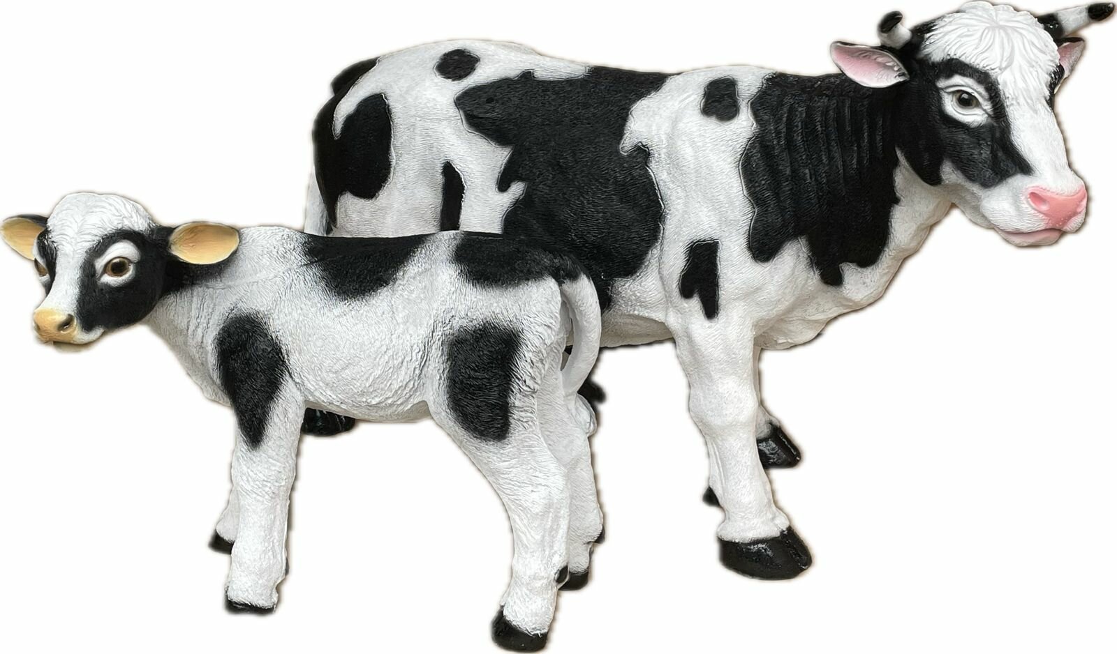 Садовая фигура Корова с телёнком