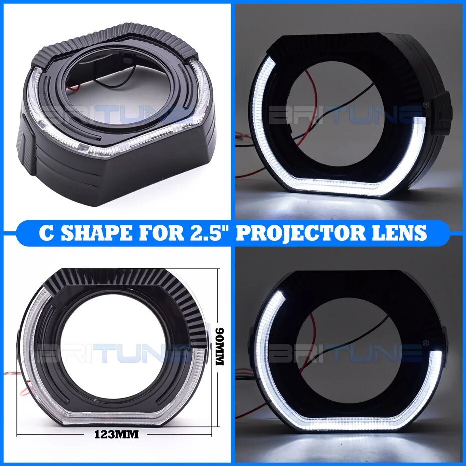 Ангельские глазки маска LED для 2,5/3,0 дюйма линзы для фар, LED маска для Koito 2.5-Inch A Shrouds