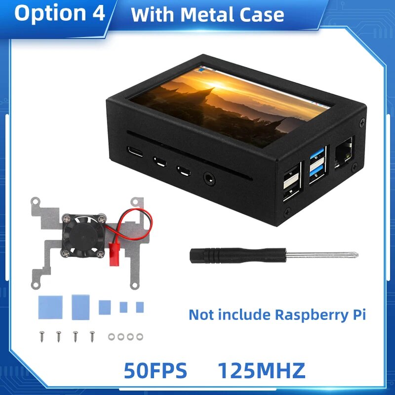 SHCHV Сенсорный экран 3,5 дюйма для Raspberry Pi 4B Option 4