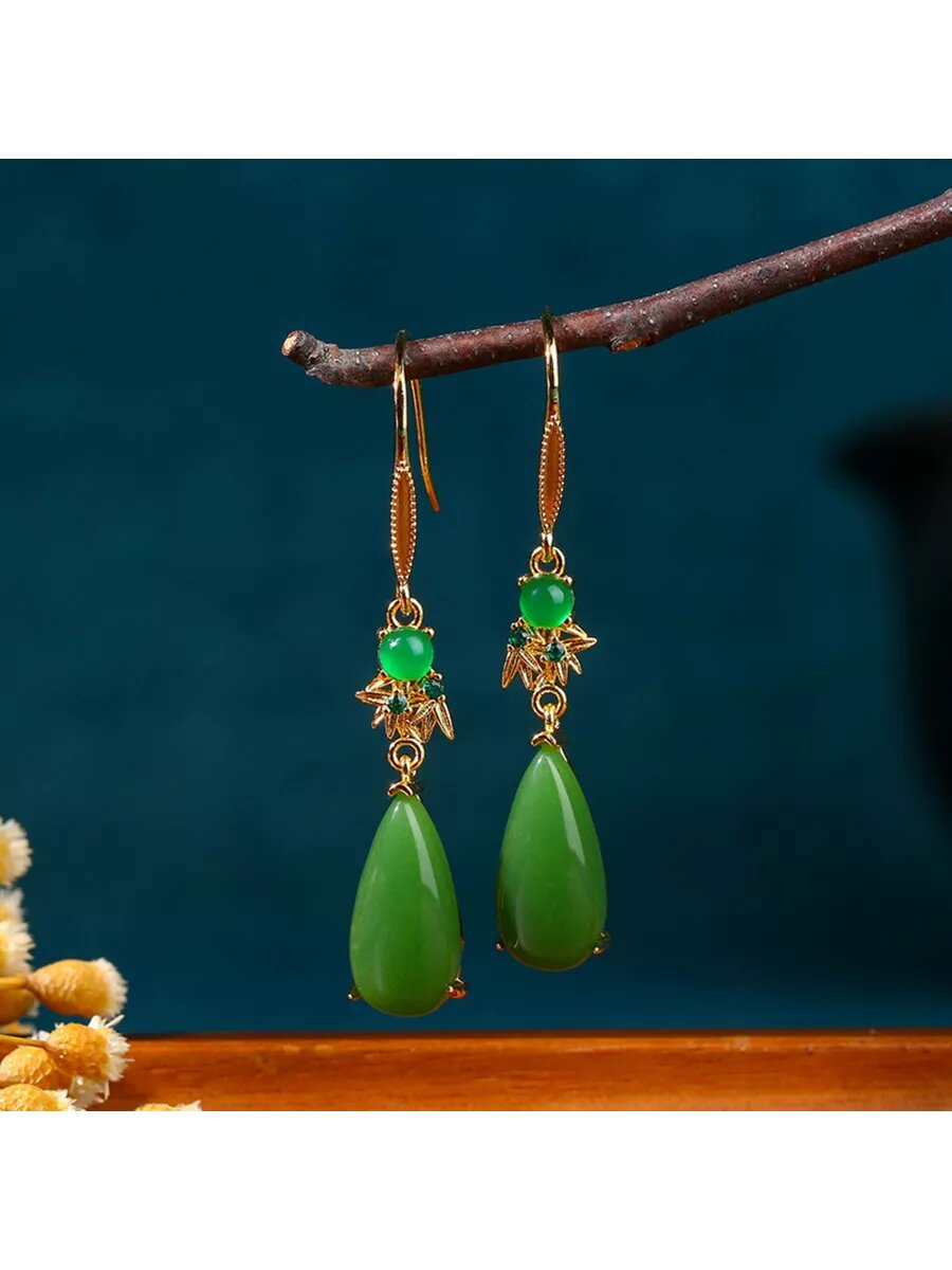 Серьги, искусственный камень