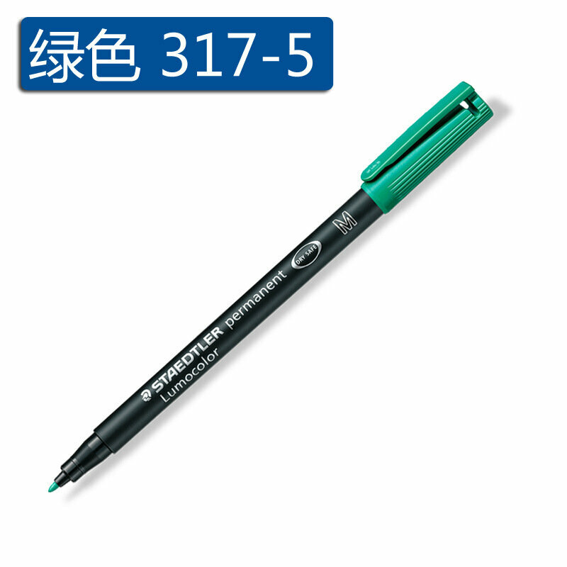 Маркер Staedtler 317M, зеленый, маслянистый наконечник, толщина линии 1 мм