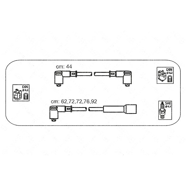 STELLOX 1038087SX (035998031 / 1038087_SX / 22450-37J25) к-кт проводов Audi (Ауди) 80 2.0-2.2 / 100 2.2 84 1038087sx