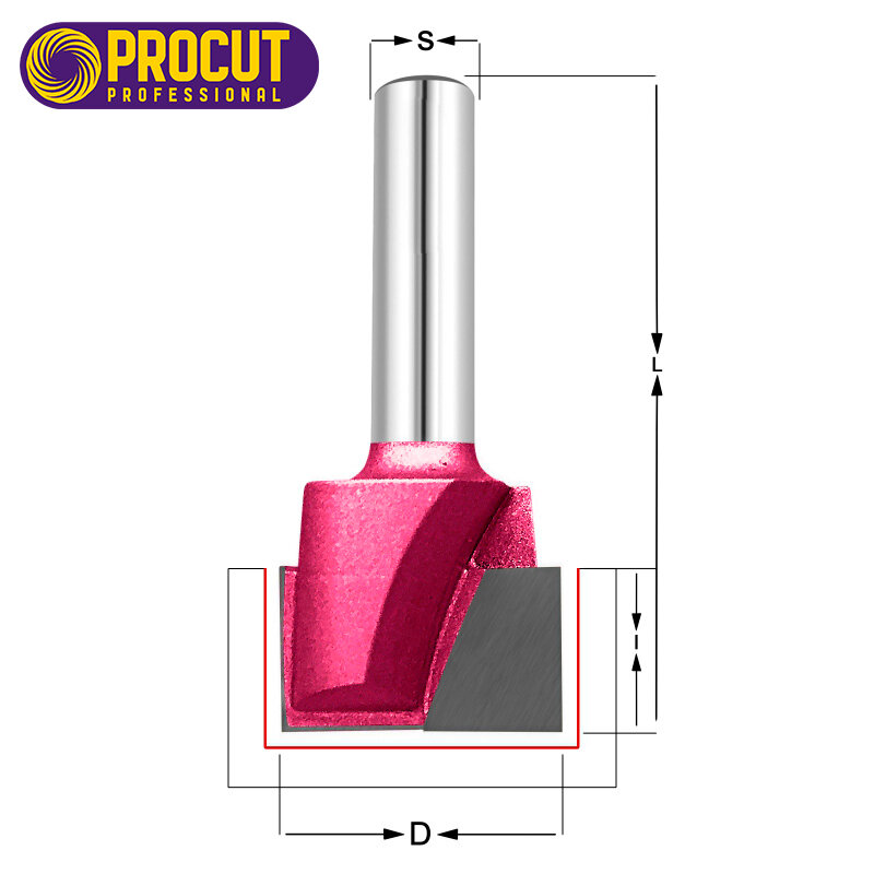 Фреза прямая пазовая Z=2 D=22x17x49 S=6 PROCUT PROFESSIONAL A0103