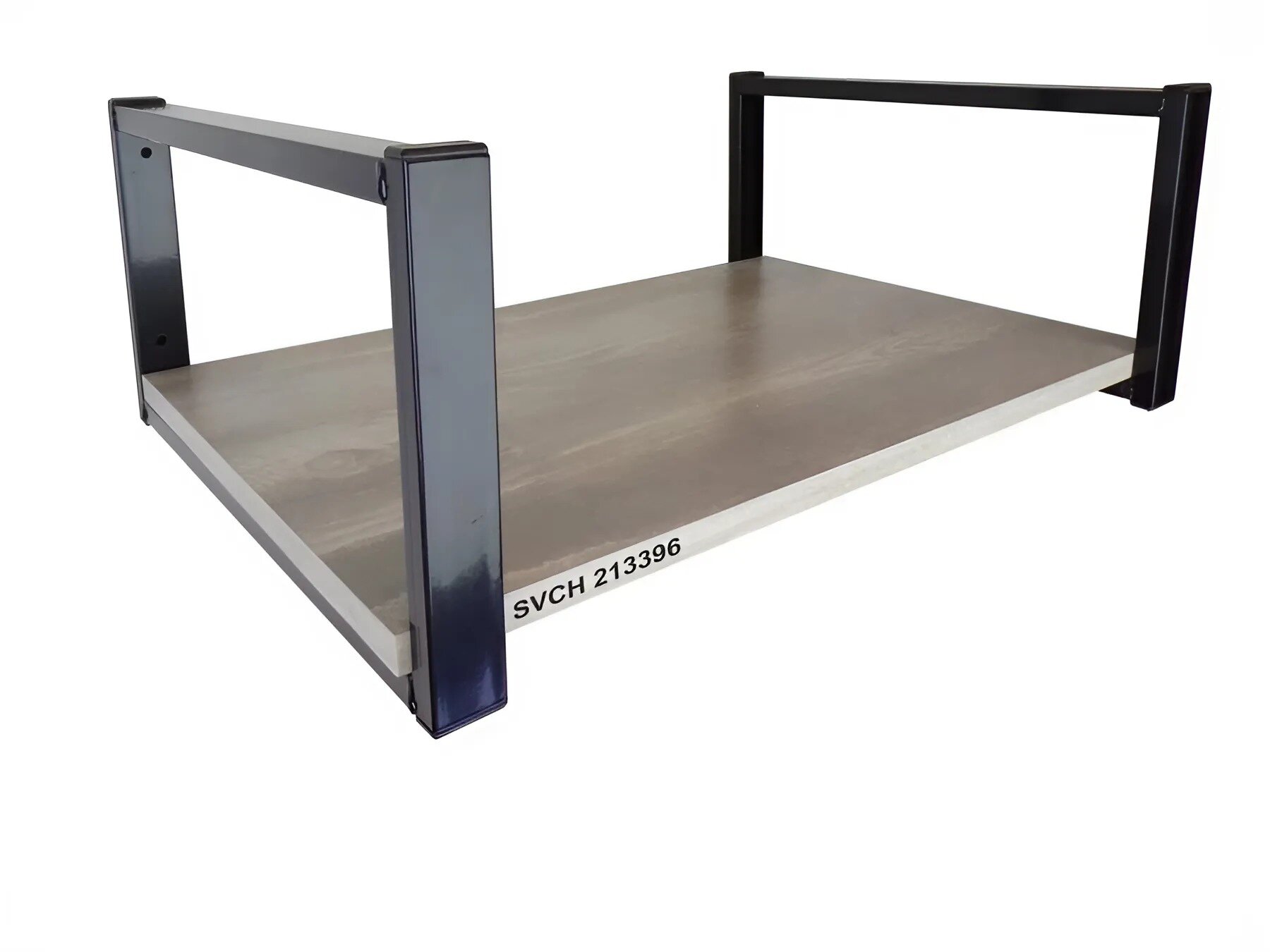 Полка для микроволновки GARROSS "SIBERIA 213396", одна полка 35х60 см, высота 21 см, каркас чёрный, цвет полки лофт