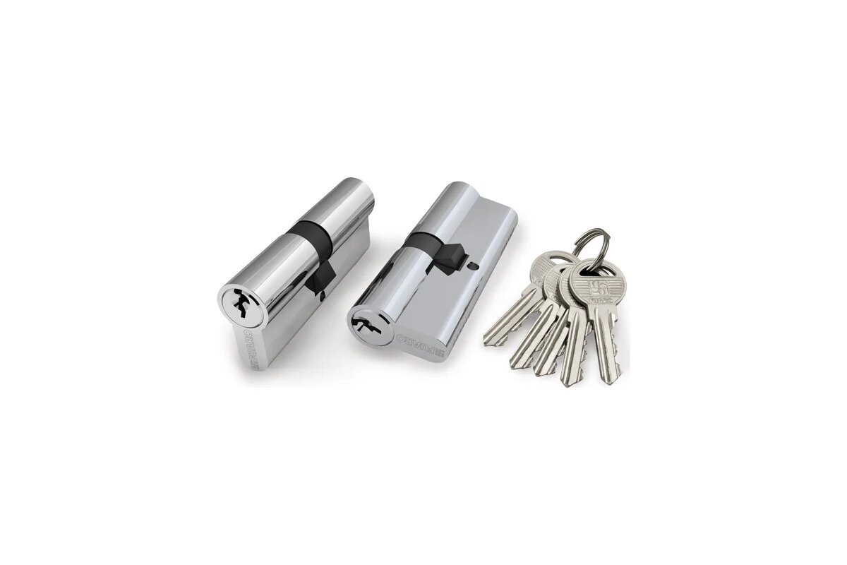 Fuaro Цилиндровый механизм 100 ZA 80 mm /30+10+40/ CP хром 5 кл. 24947