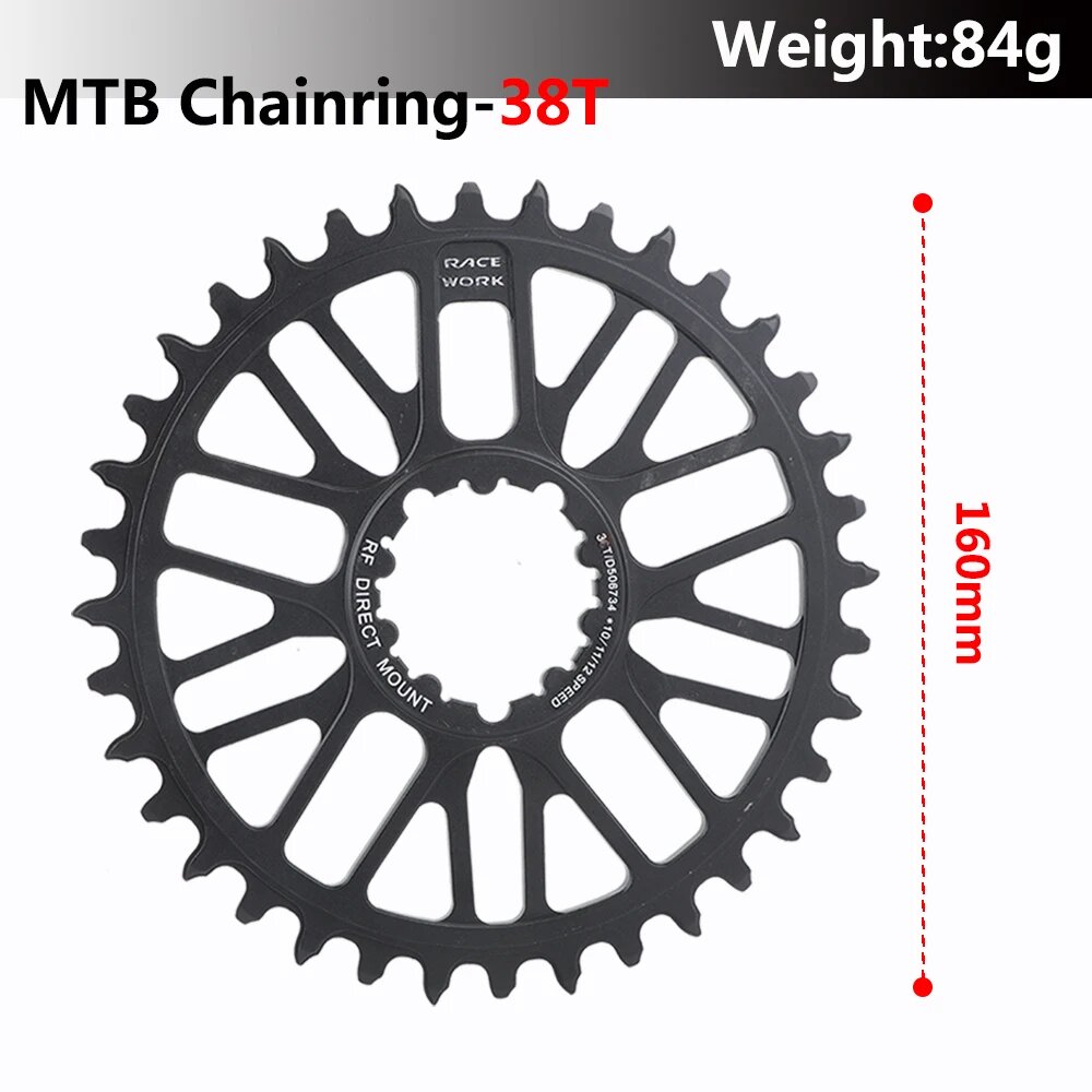 Racework MTB цепная звездочка 38T, черная
