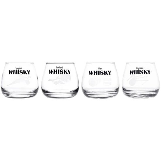 Набор стаканов для виски Luminarc регионы шотландии 4шт 300 мл низкие (Q3171)