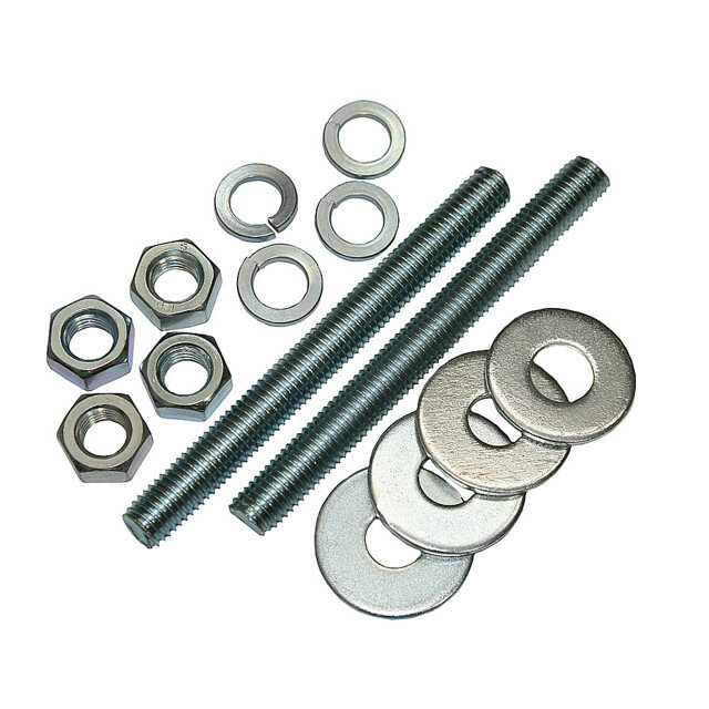 Шпилька DIN976 с гайкой и шайбой М10x100 2шт