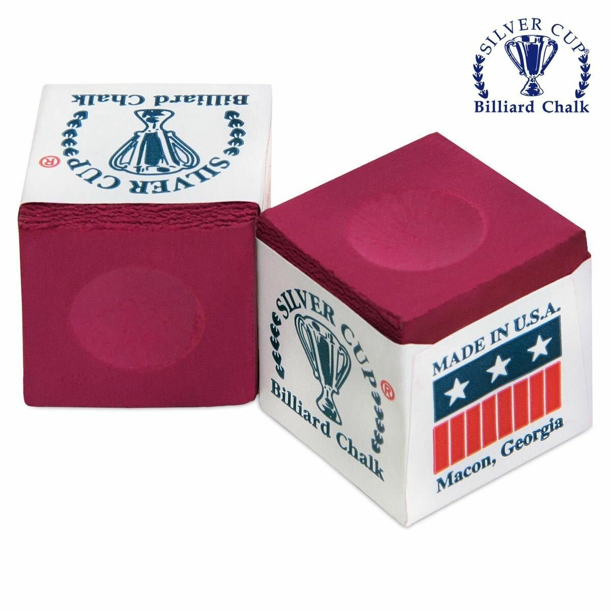 Мел для бильярда Сильвер Кап красный / Silver Cup Red, 2 шт.