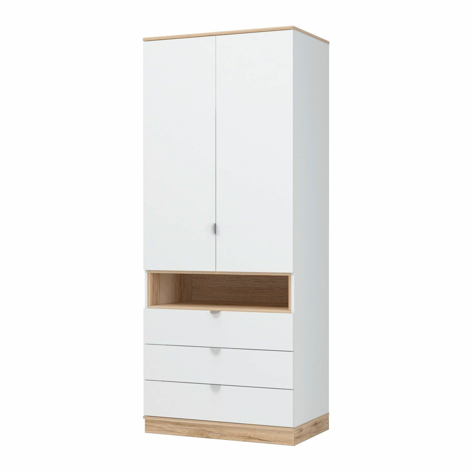 Шкаф 2х створчатый Юкки ШК3Я-900 дуб делано / белый 90х220х55 см