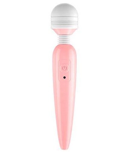 Универсальный стимулятор Wond USB с вибрацией, длина 18 см, диаметр 3.5 см, цвета розовый и белый, материал пластик