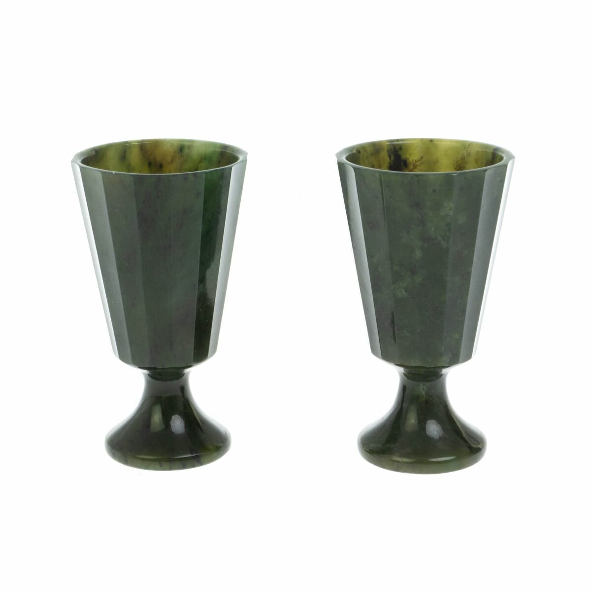 Фужеры 2 шт граненые из нефрита 5х5х9,5 см 60 мл 128663