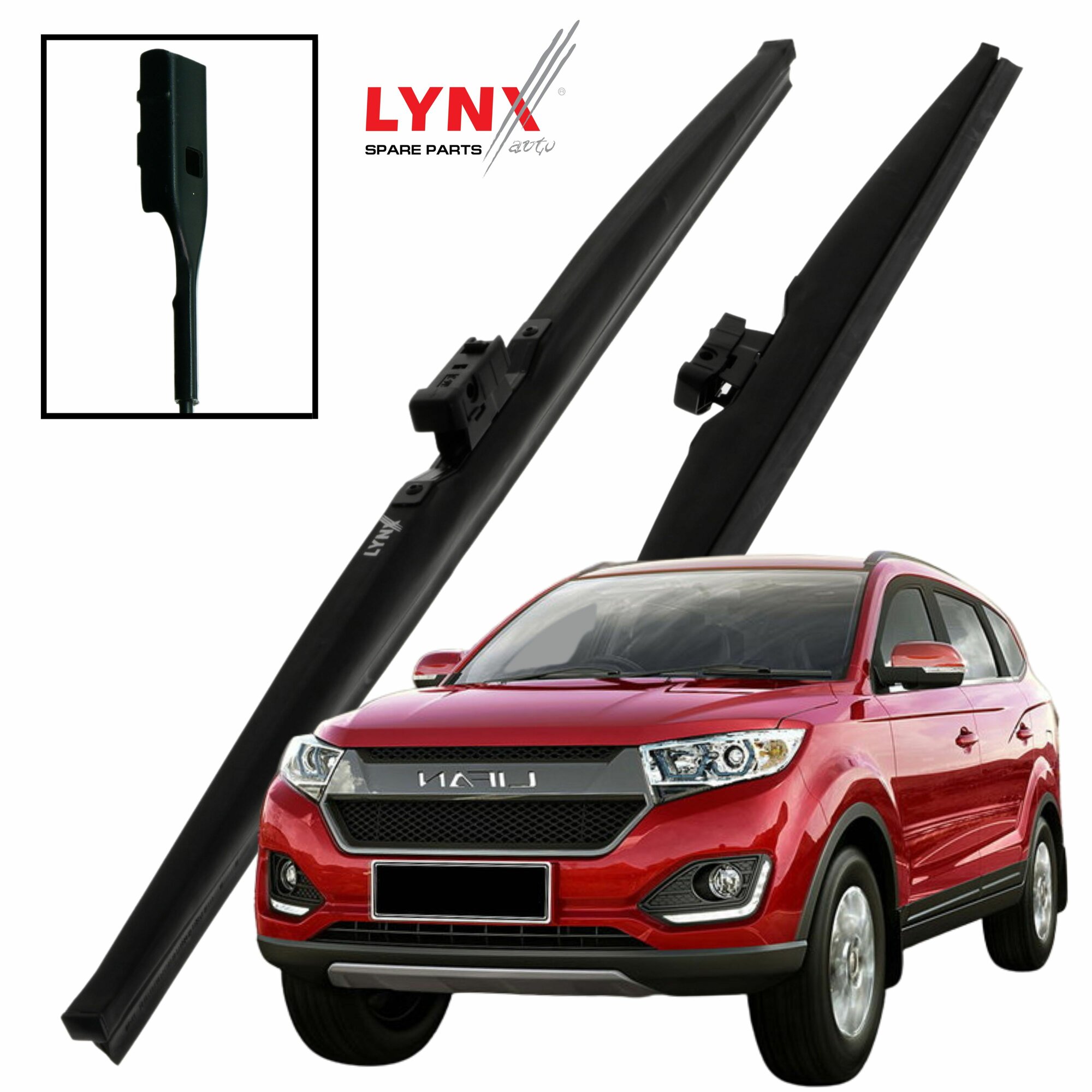 Дворники Lifan Myway X70 / Лифан Майвей 2016 2017 2018 2019 2020 2021 2022 Щетки стеклоочистителя зимние LYNXauto 600мм-450мм к-т 2шт.