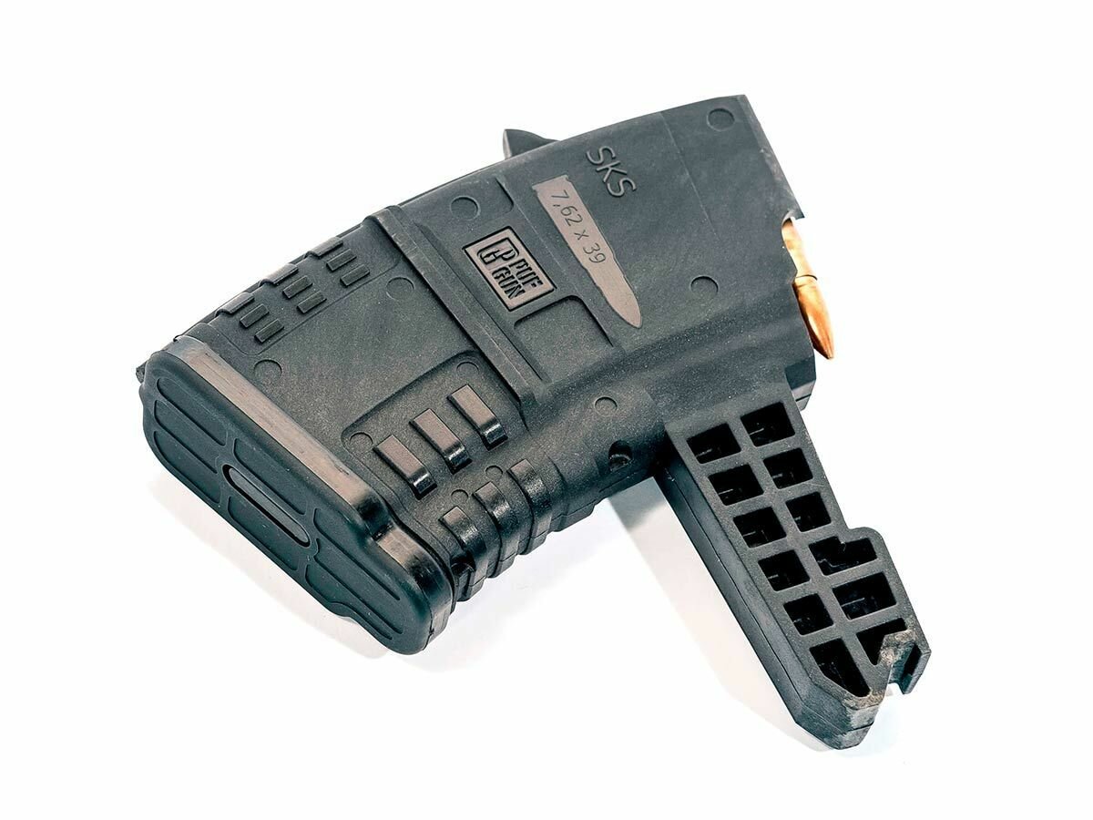 Сменный магазин PUFGUN, для страйкбола, на СКС, ёмкость 10 пуль, полимерный, черный