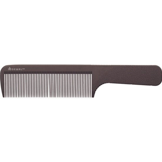 Расческа рабочая Dewal Professional DEWAL SUPER thin с ручкой, широкая, черная 20,5 см.