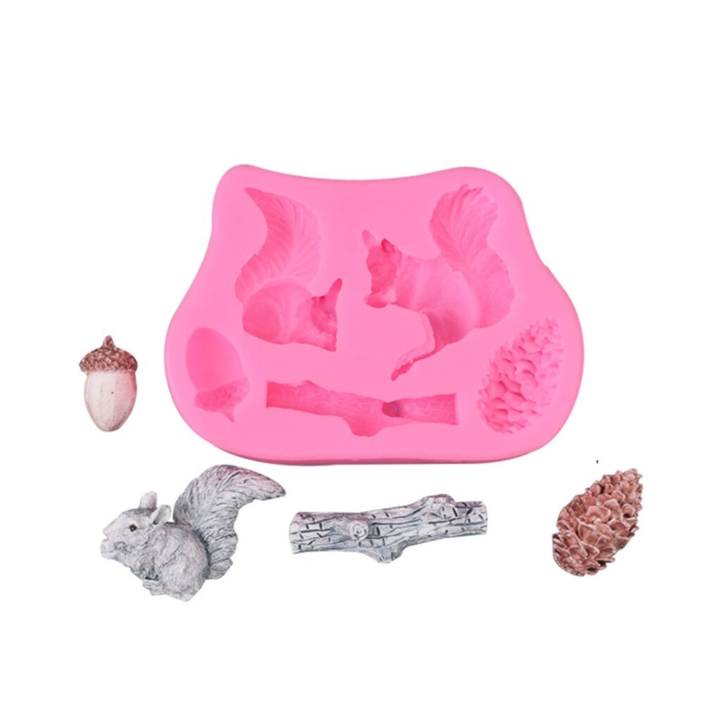 Белки силиконовые плесени Candyland Fondant Mushroom Chocolate Chocolate Flom для торта украшение фруктов банан