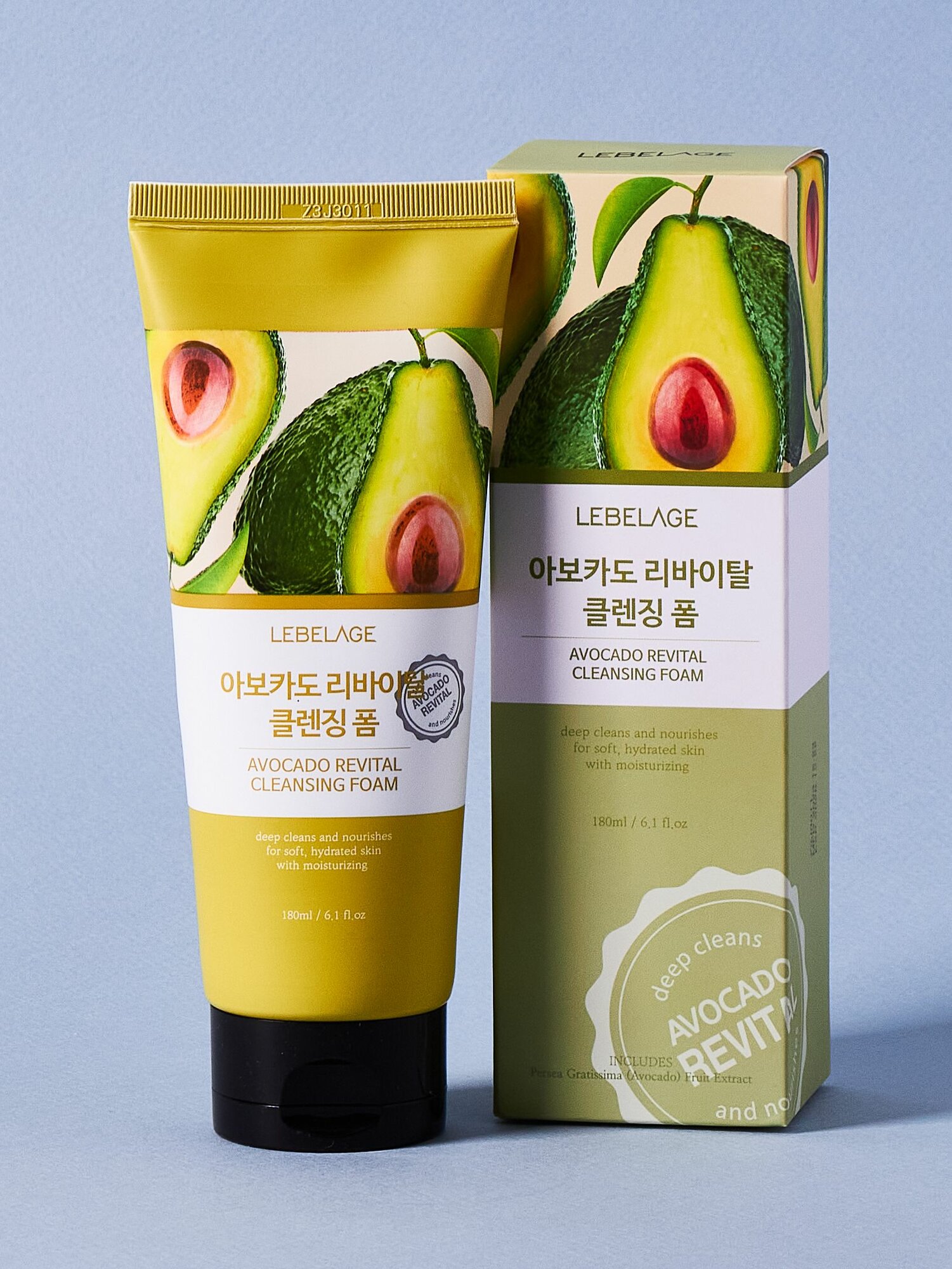 Lebelage Пенка очищающая с авокадо180мл Cleansing Foam Avocado Revital