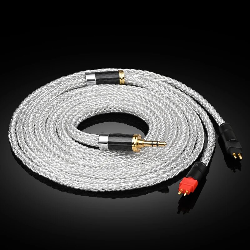 Серебрянный Hi-Fi кабель для наушников Sennheiser ATAUDIO 3.5mm cable, 2 м