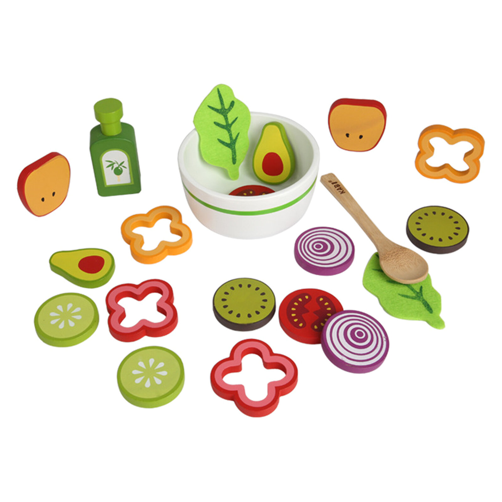 Детский фруктово-овощной игрушечный набор деревянная имитационная модель комбинированного фруктово-овощного салата