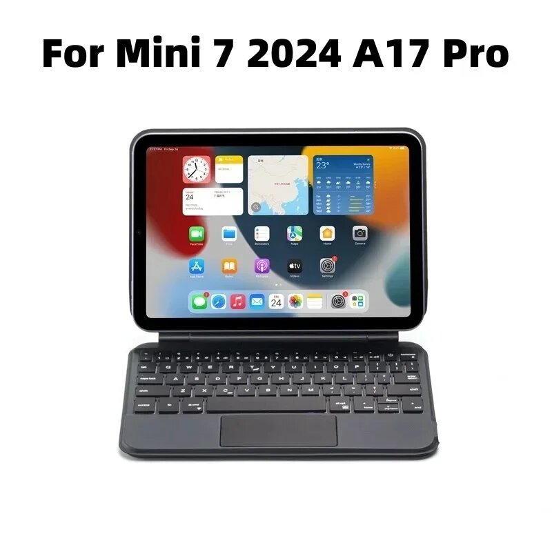 Чехол-клавиатура BMAD для iPad Mini 7/Mini 6 черный Russian English, mini 7 2024 Black