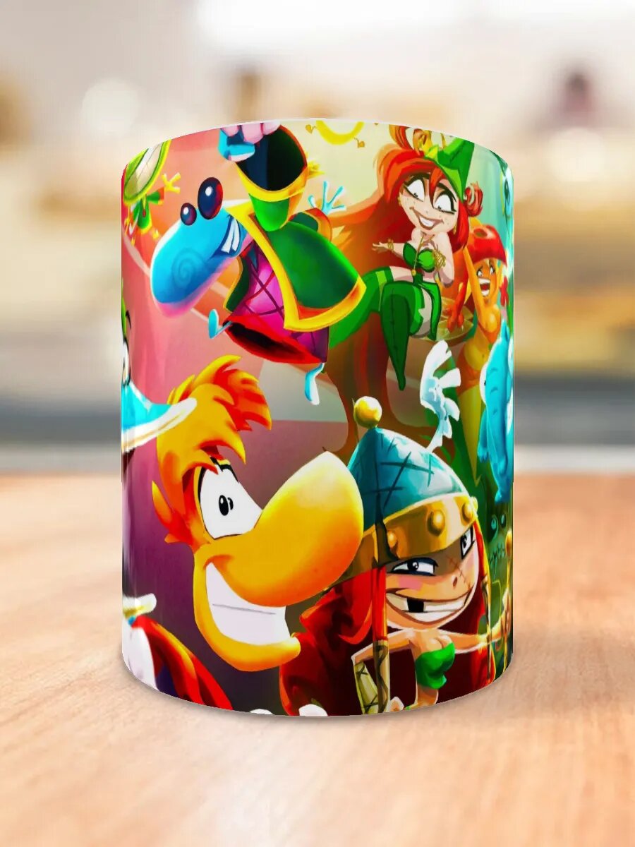 Кружка "Rayman Legends" Обнял, керамика, белая, с принтом, 330мл