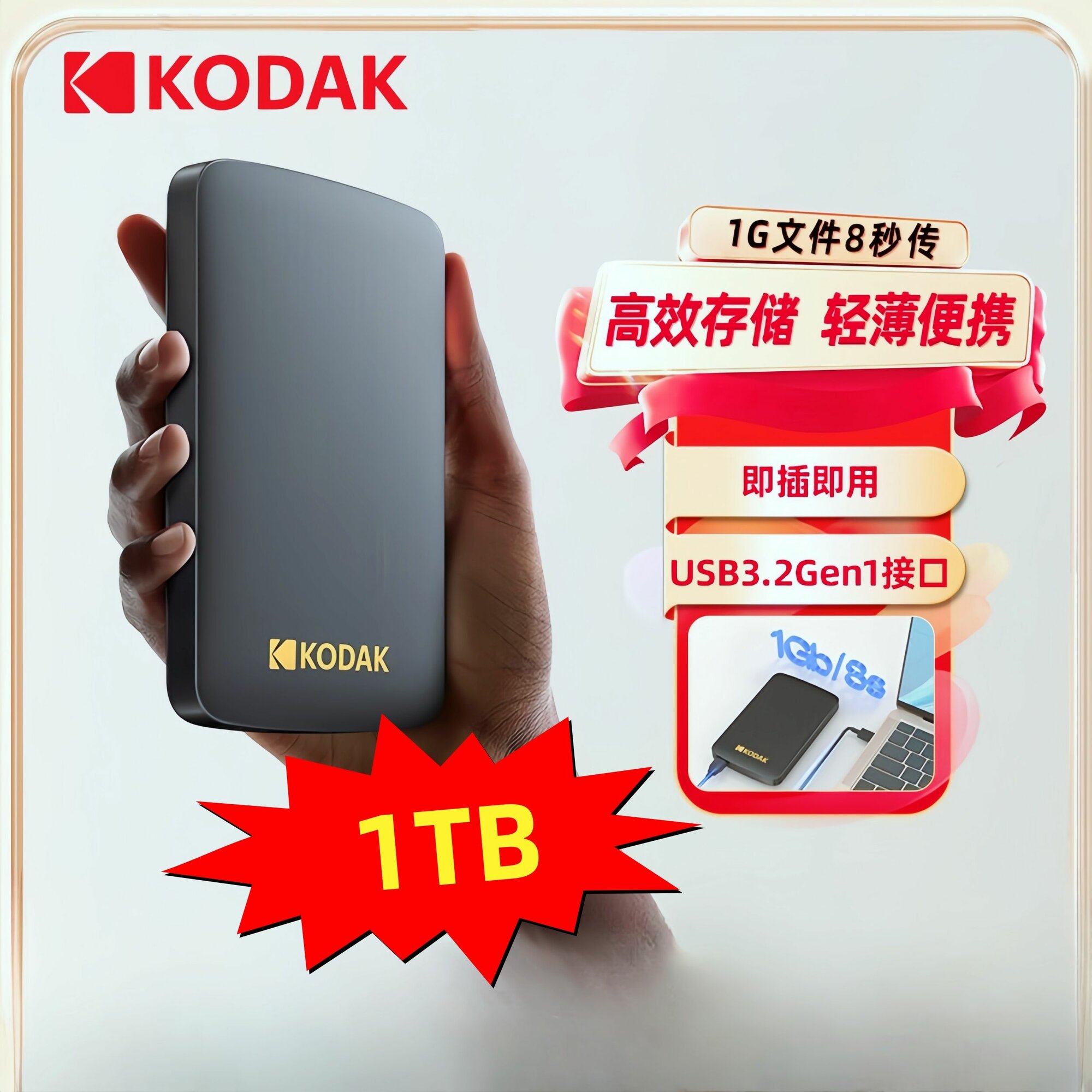 Внешний жёсткий диск Kodak P150 USB 3.0