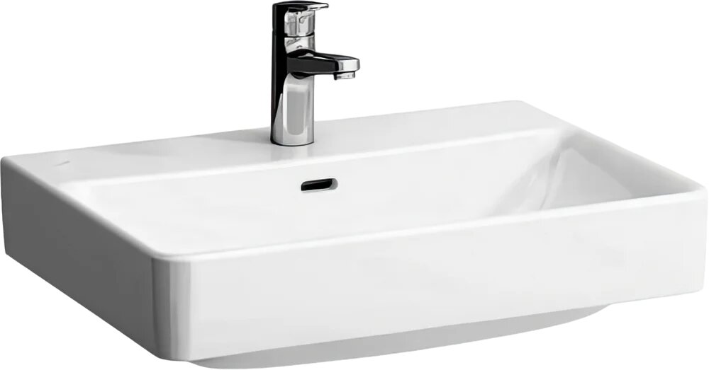 Мебельная раковина Laufen Pro S 8.1096.4.000.104.1 65 встраиваемая, подвесная, фарфоровая, раковина для ванной, со сливом-переливом, белая, прямоугольная