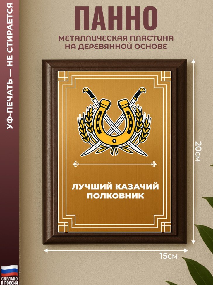 Настенный диплом "Лучший казачий полковник"