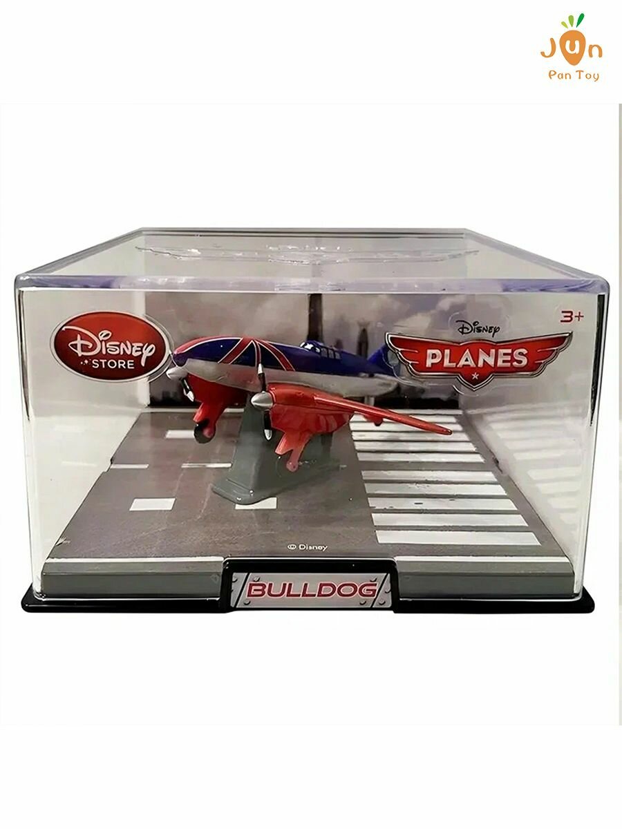 Самолеты дисней Disney Store Planes BullDog Toy Set / Детский Классический Анимационный Игрушечный Самолетик С витриной