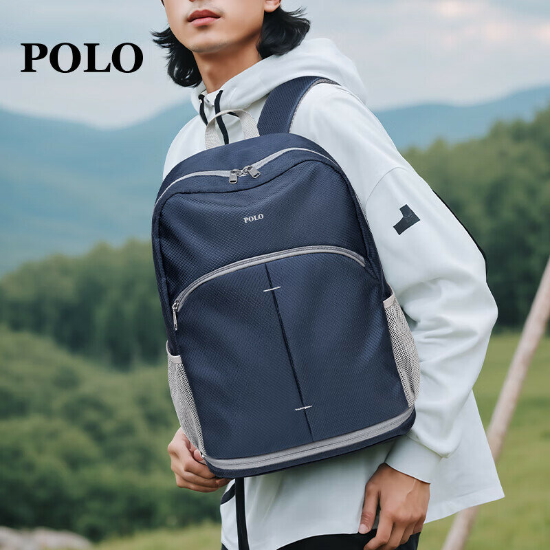 Рюкзак POLO, Backpack for Men And Women Foldable School Bag Gym Bag Outdo, для путешествий, для активного отдыха, школьный, лёгкий, унисекс