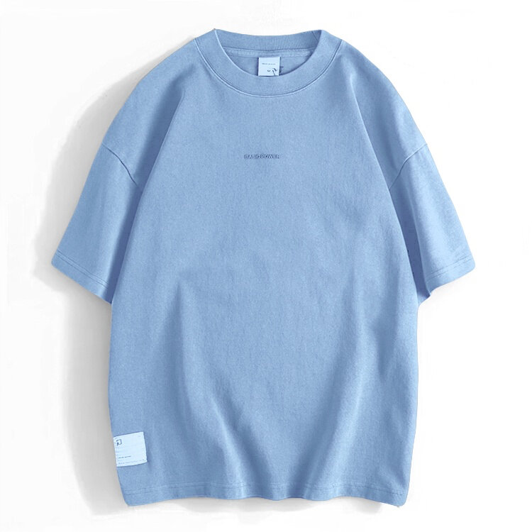 Футболка р.XL, оверсайз унисекс, голубой