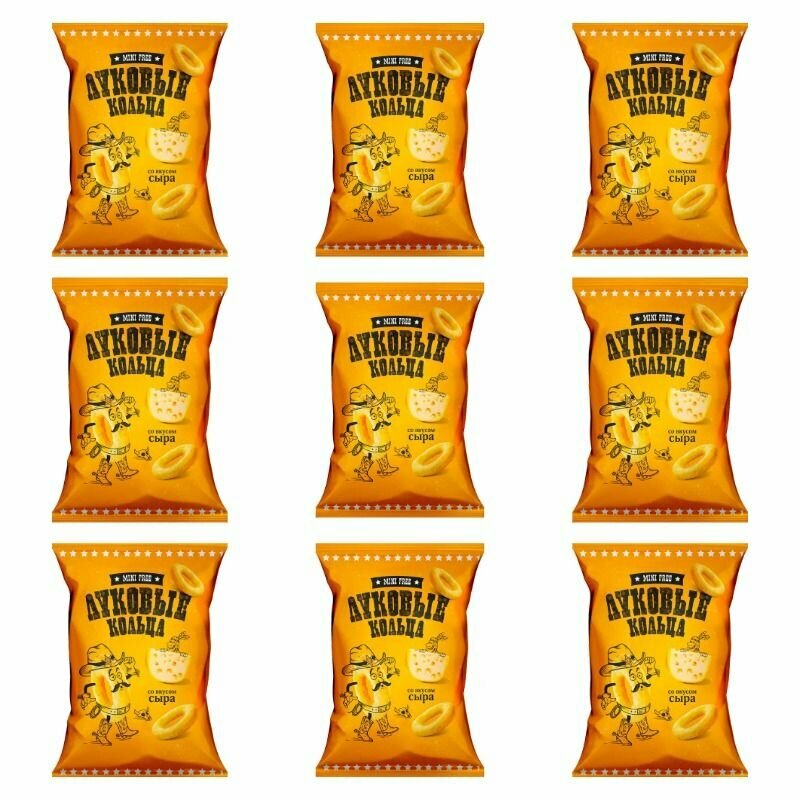 MiniFree Луковые кольца, Сыр, 45 г, 9 уп