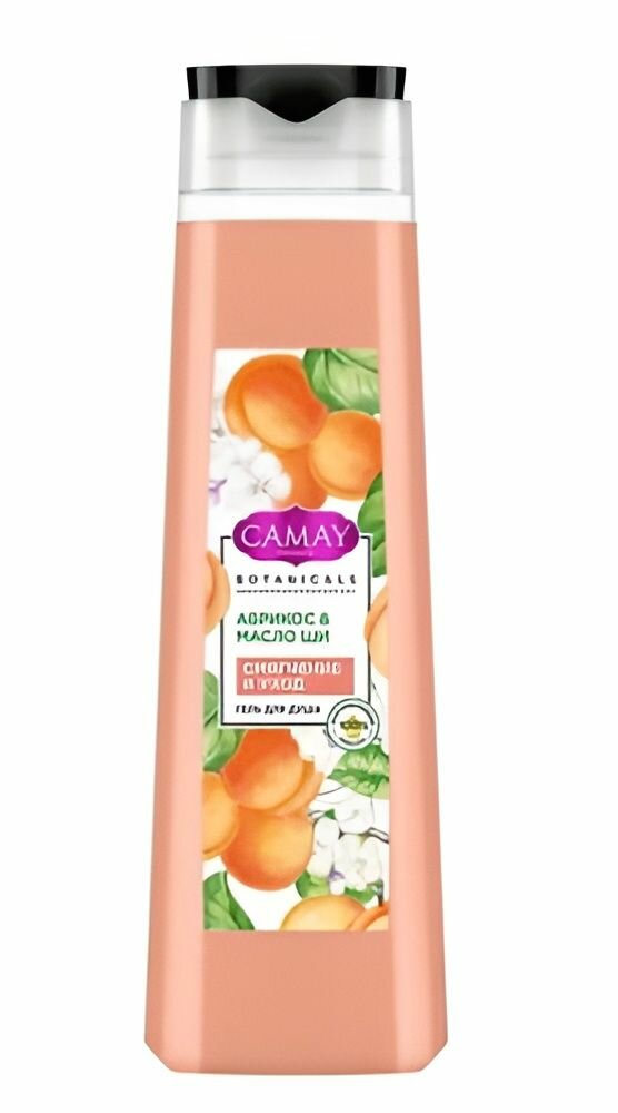 Camay Гель для душа, абрикос и масло Ши, 400 мл