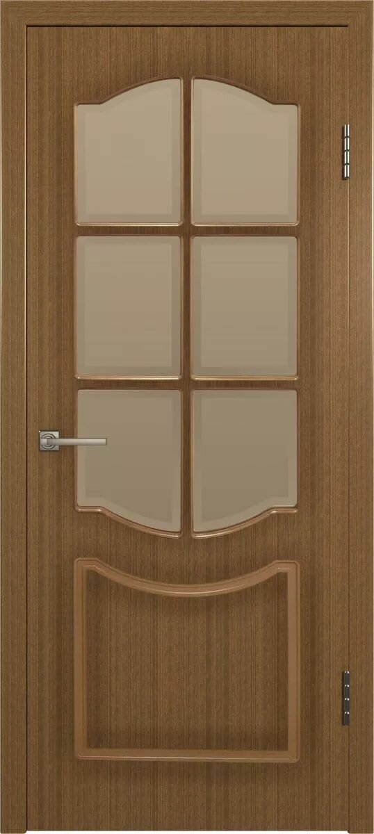 Дверь межкомнатная с коробом и наличниками ДП 2ДР3 2000*600 Орех