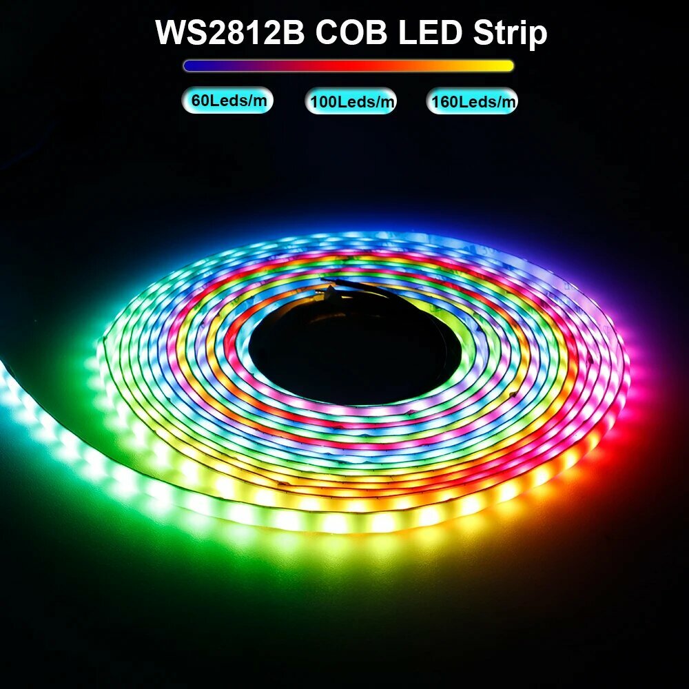 Светодиодная лента TNALANT WS2812B RGBIC DC5V 160Leds, 5mm PCB, 3 м
