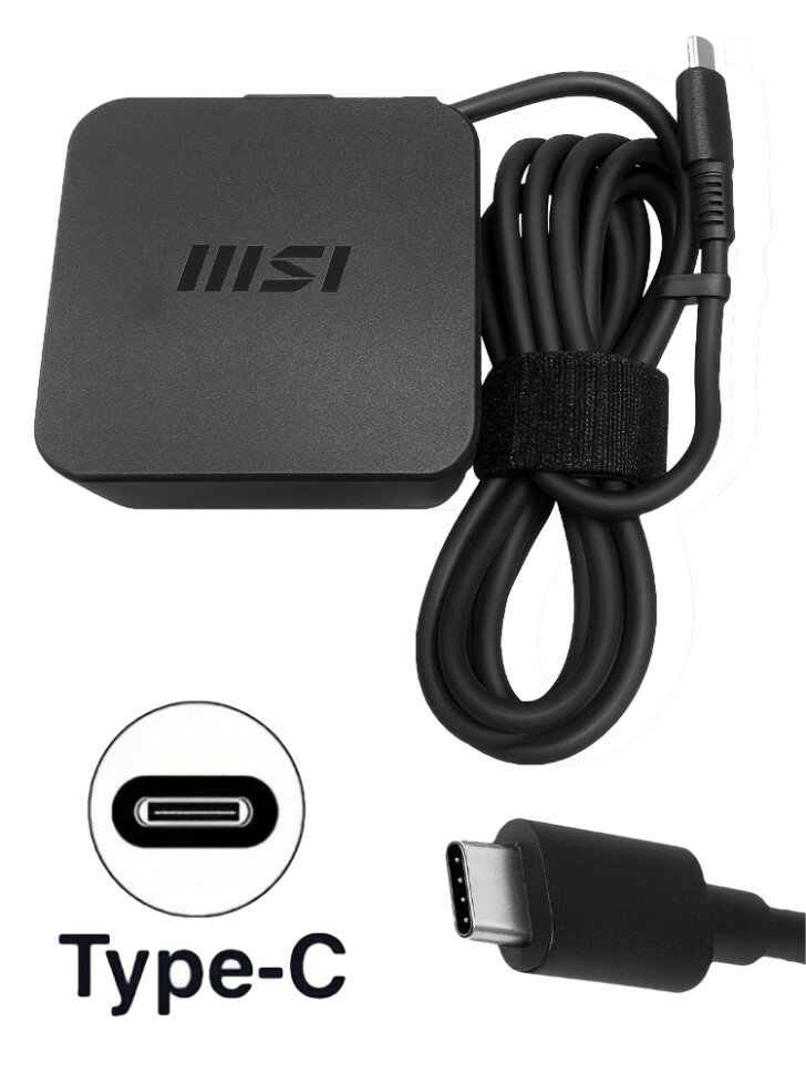 Зарядное устройство для ноутбука MSI, Summit E16 Flip Evo A13MT, 65W - , (Штекер: Type-C) 65 Вт