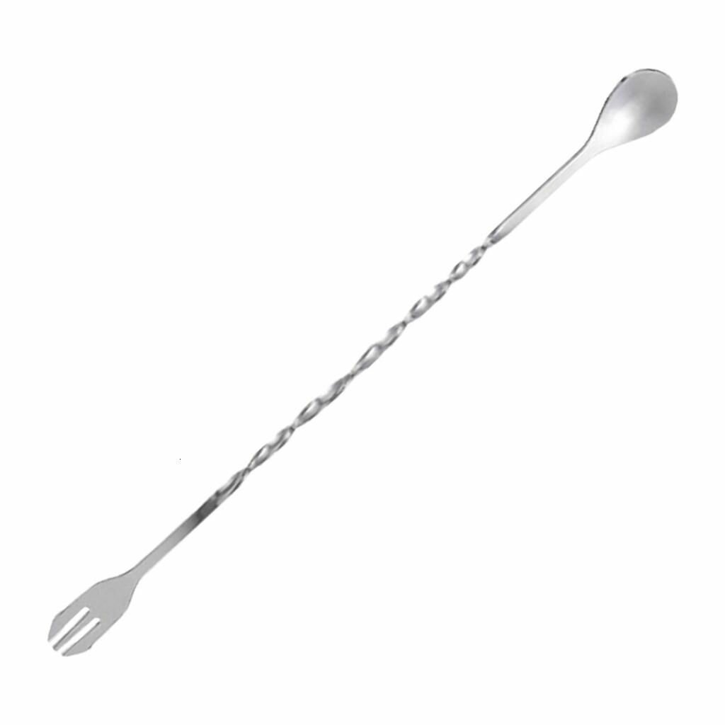 Двойная ложка-миксер для напитков, - 304 маленькая вилка-ложка