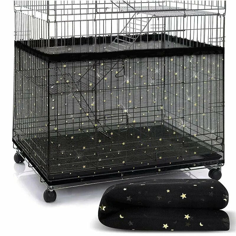 Защитный чехол для клетки птиц от брызг, сетка, порошок от перьев, защита от мух и насекомых, чехол для попугая