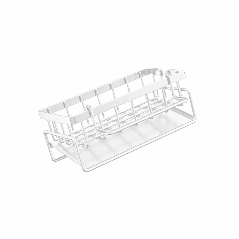 Стеллаж для хранения раковины кухонная сливная стойка-белый-углеродистая сталь со стержнем