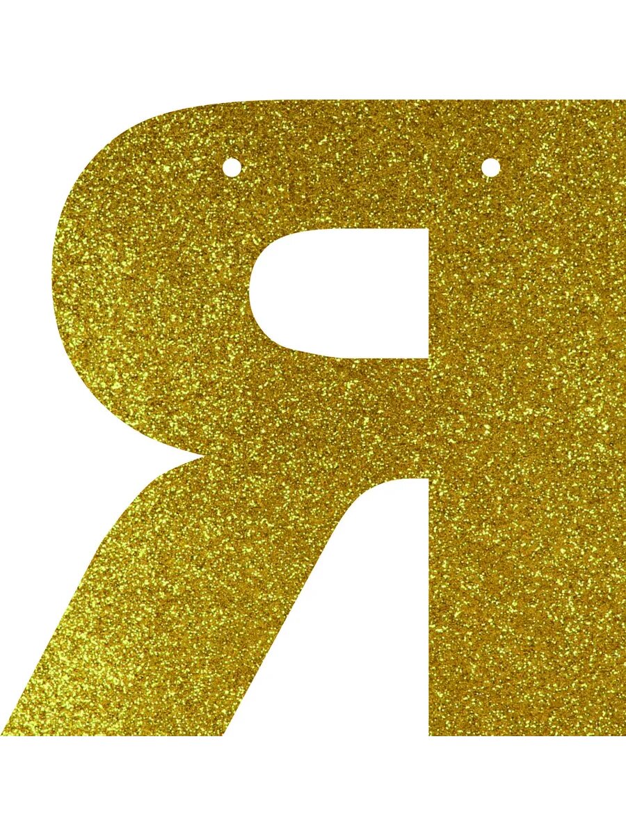 Буква Я, Золото для гирлянды 135 мм для оформления и декора помещения