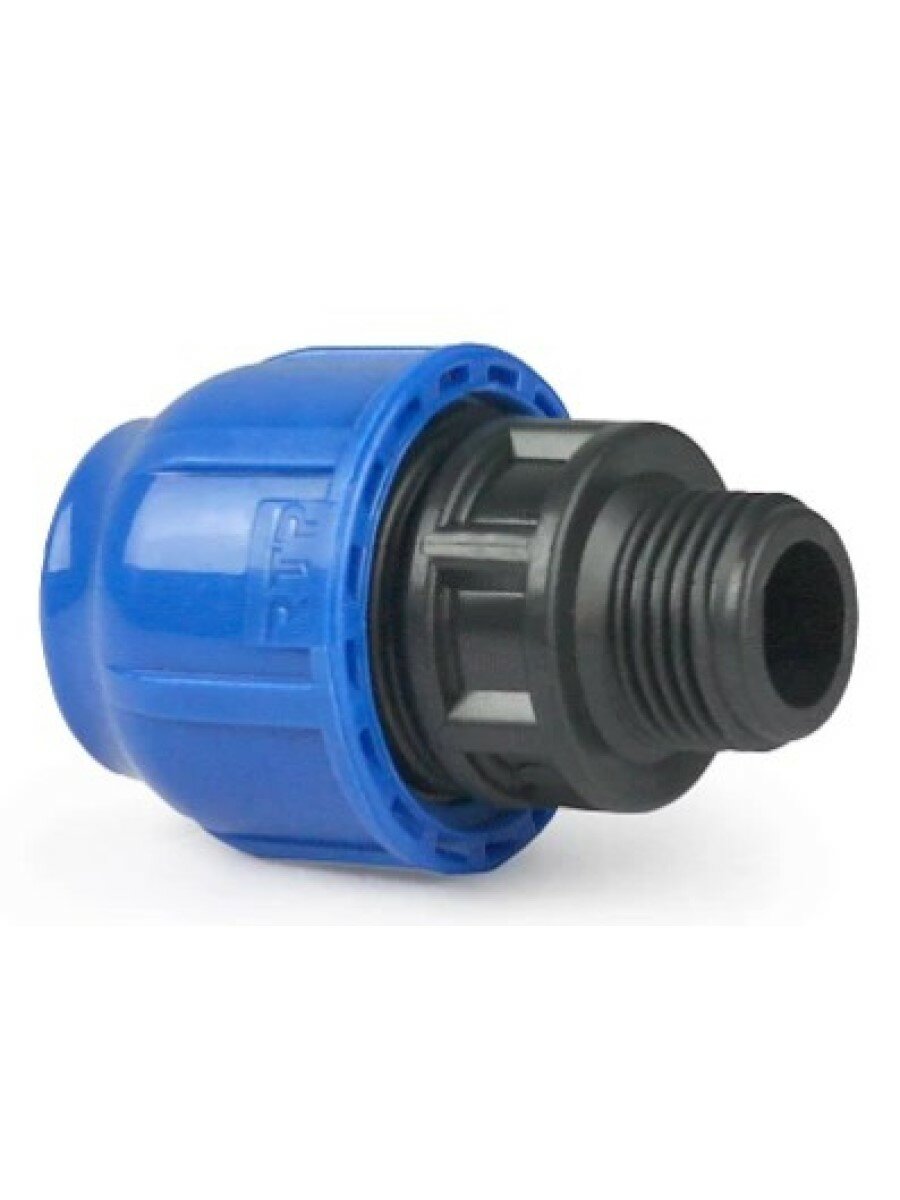 Муфта компрессионная для труб ПНД, НР 20x1/2", PN16 (11495 (RTP))