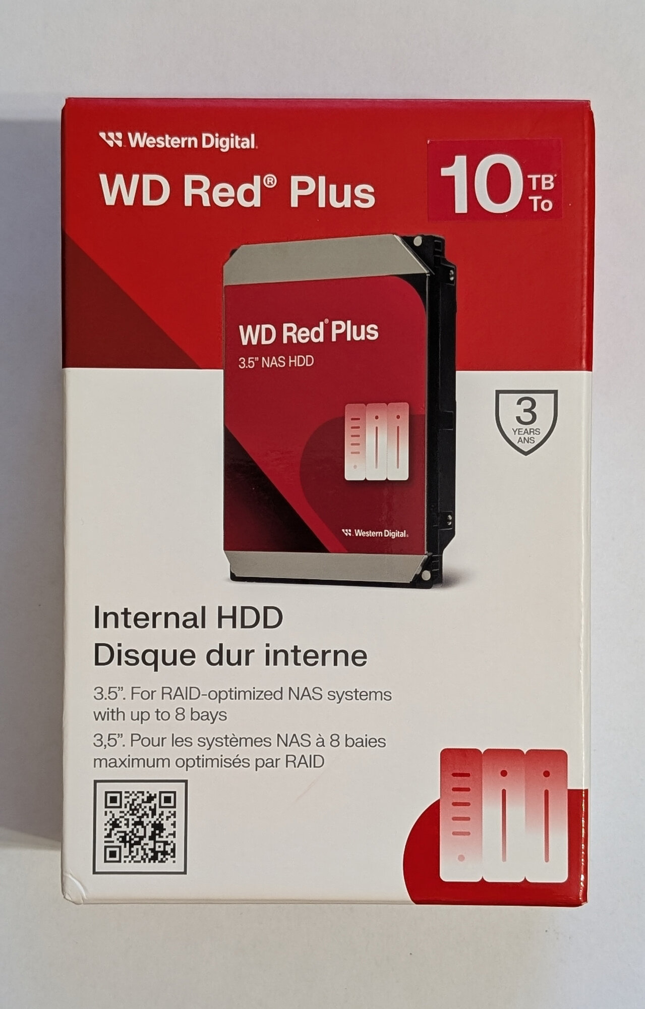 Жесткий диск WD Red Plus 10TB, WD100EFGX, NAS, 512 Mb, 7200 об/мин (Original, Not refurbished)