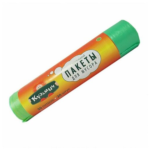 Кузьмич - Мешки для мусора с завязками 30 л, 20 шт.