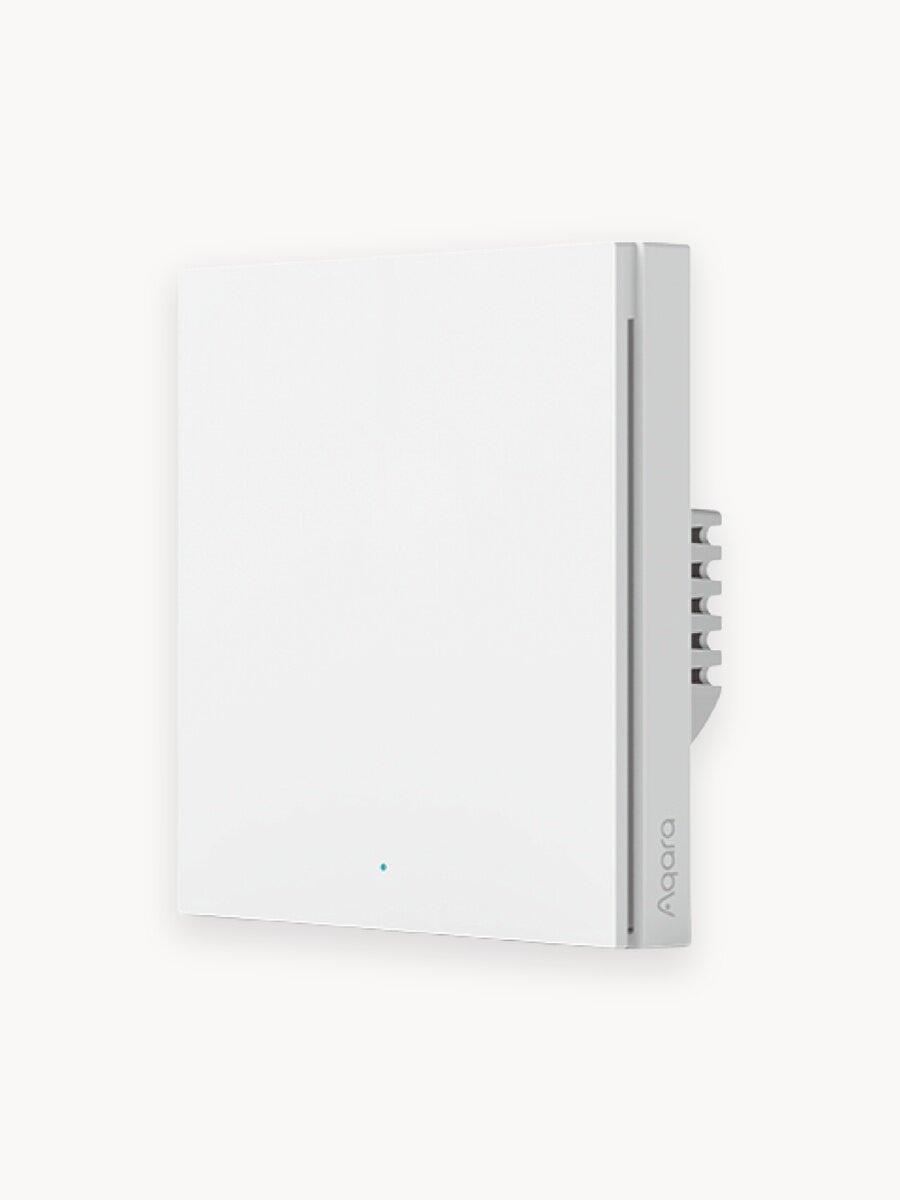 Умный выключатель одноклавишный без нейтрали Aqara H1 WS-EUK01, белый