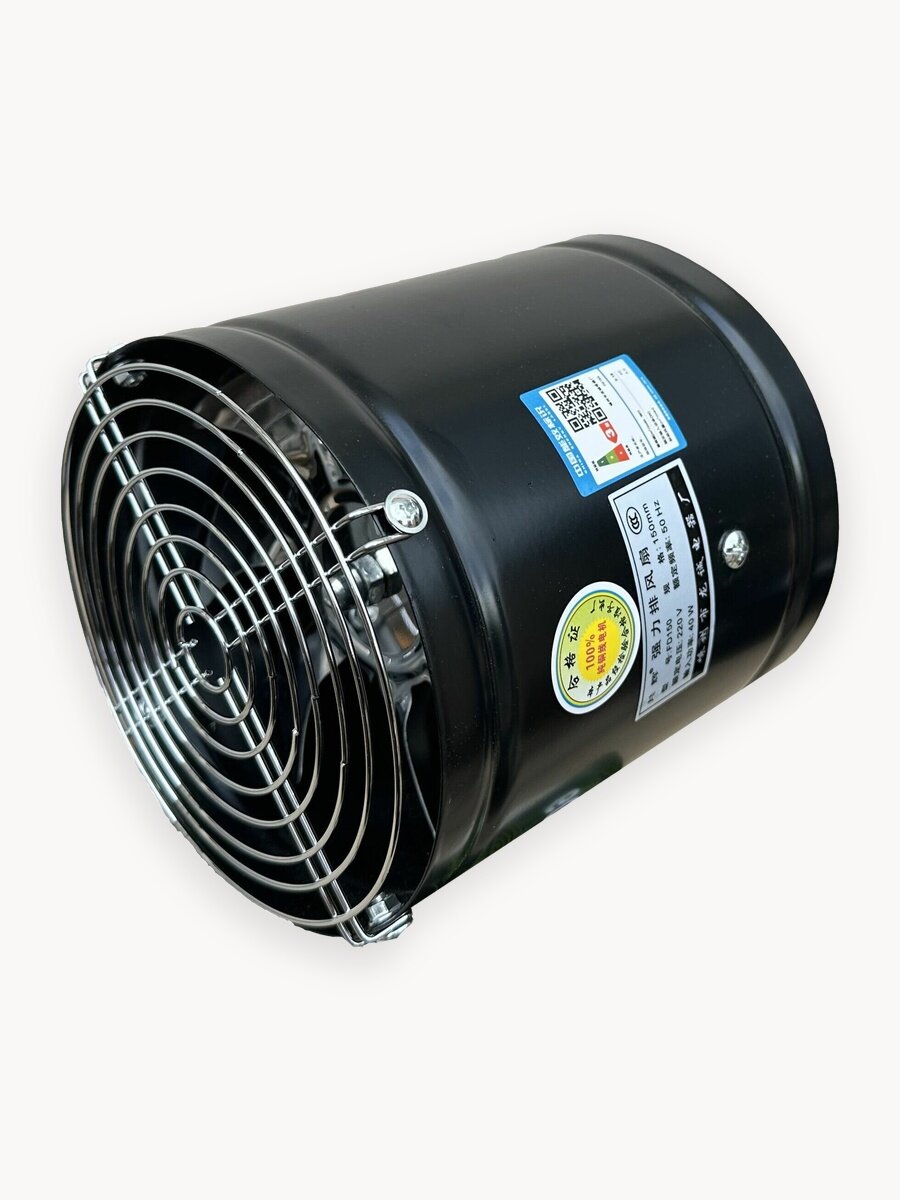 Канальный вентилятор 150 мм вытяжной круглый, приточный осевой железный