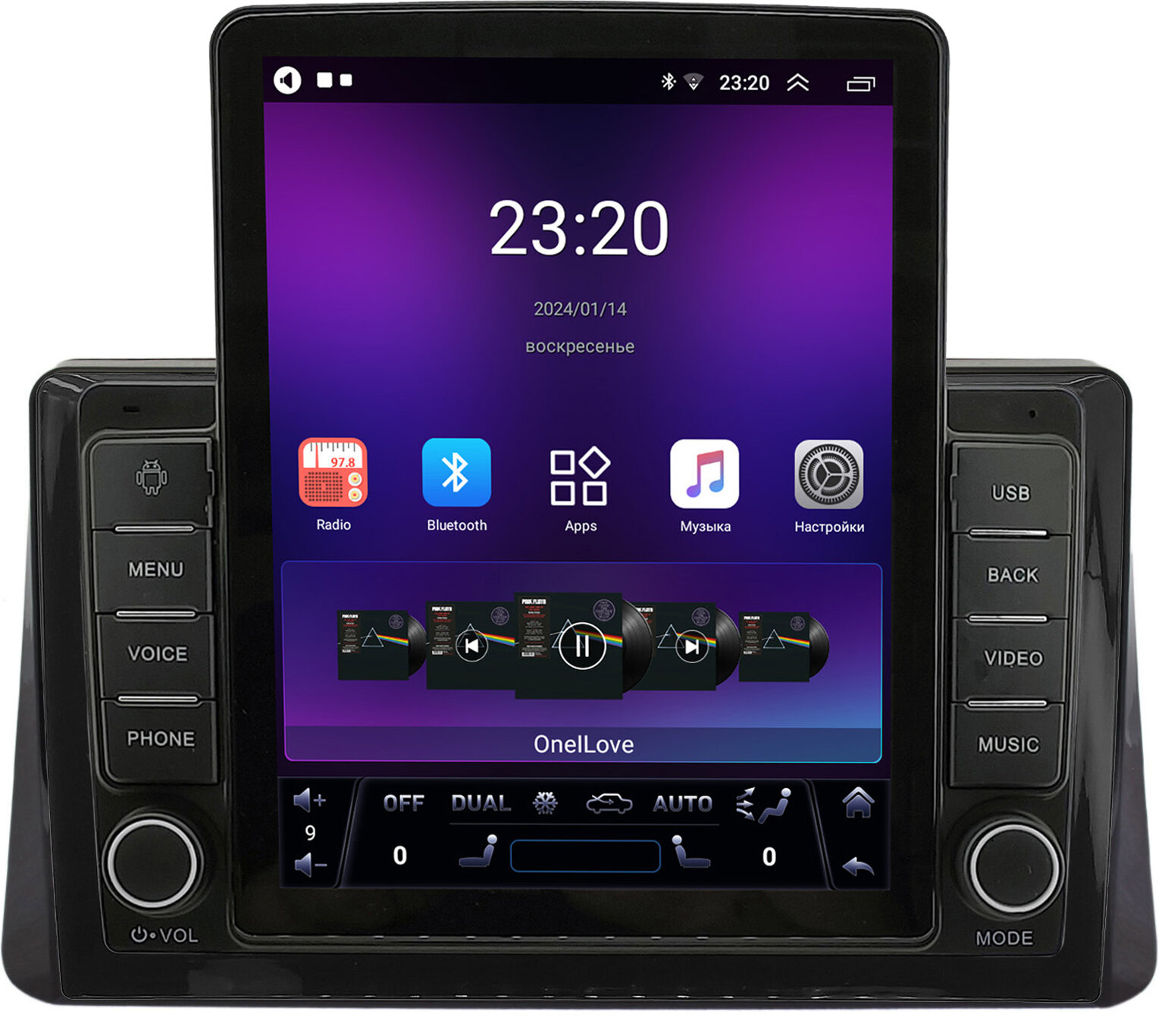 Штатная магнитола Mitsubishi Eclipse Cross 2017-2024 Canbox GTR095-1080 на Android 10 (QLed, 4/64, DSP, CarPlay)