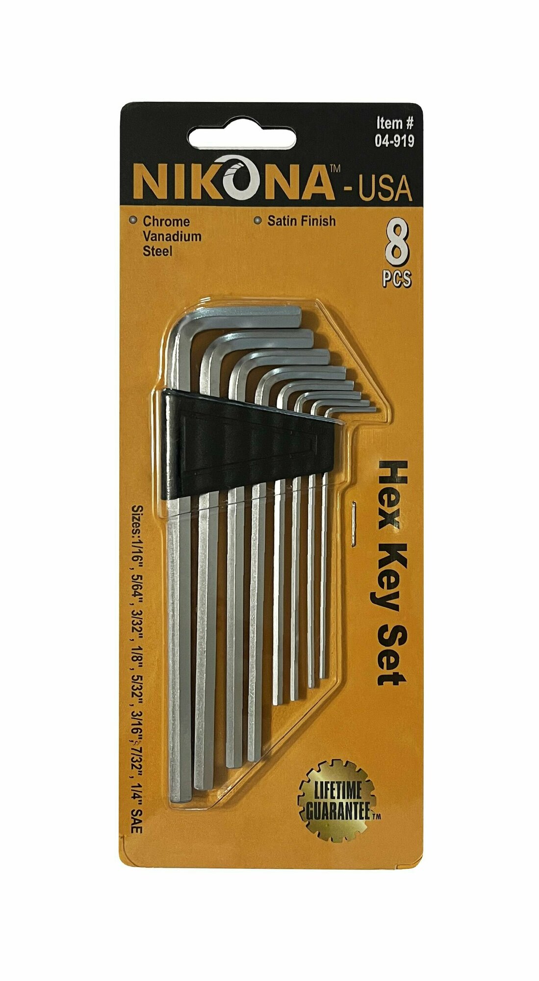 8шт ключи шестигранные 04-919