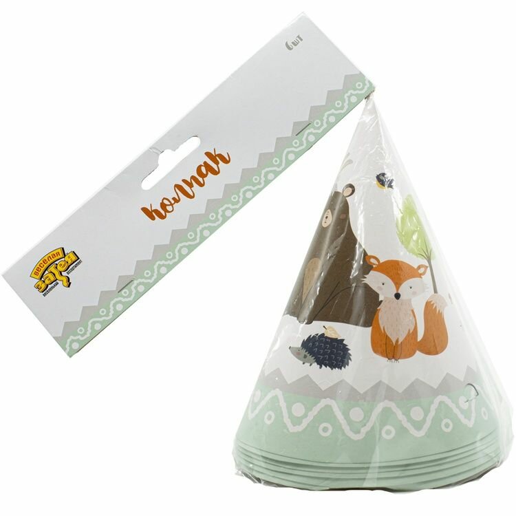 Колпак Лесные Друзья 6 шт