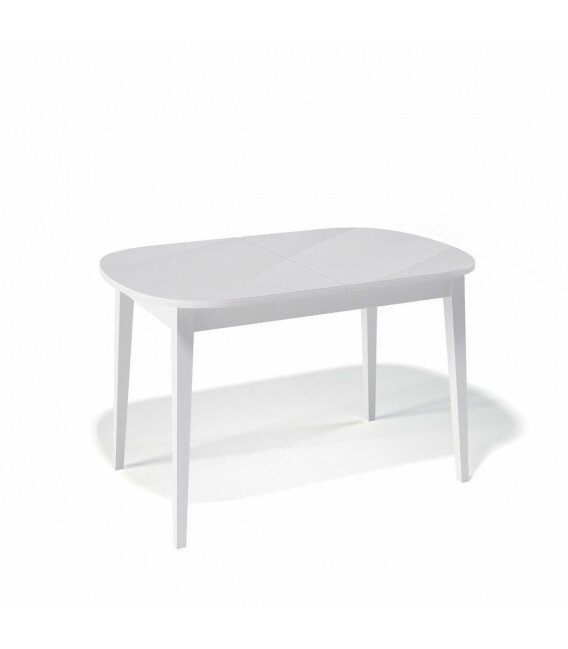 Стол KENNER 1300 М белый/стекло белое глянец